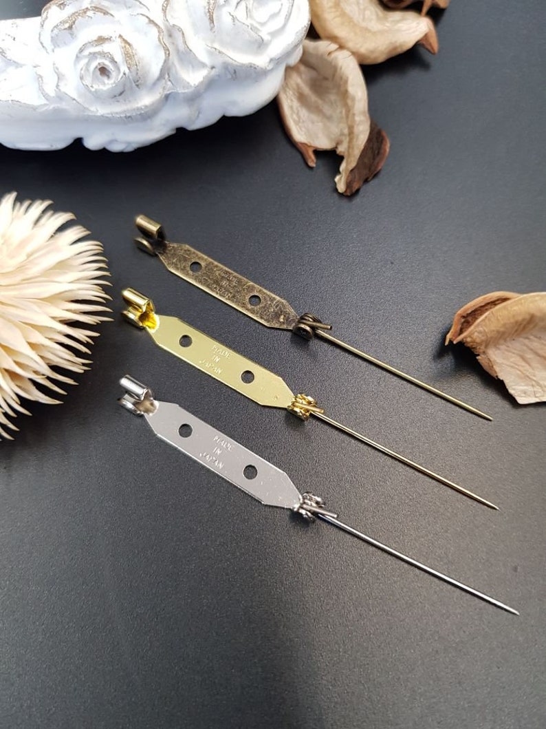 Brooch Pin Brooch Basis 20-35 Mm Simple Lock Brooch Pin | Etsy