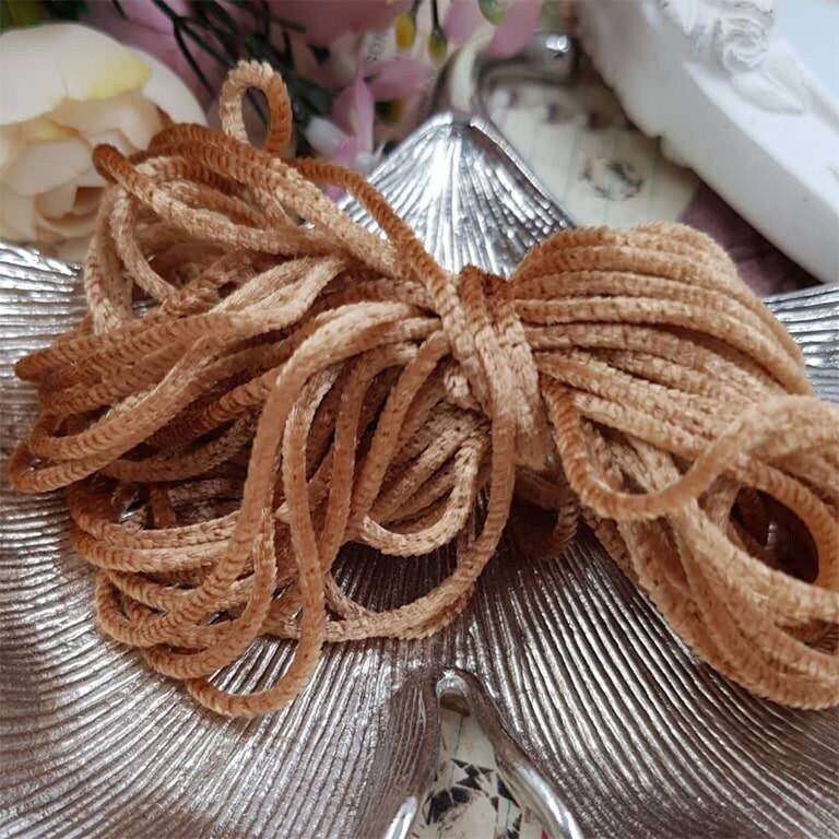 Satin Chenille Thread, Light Brown Color, Made in France - Etsy