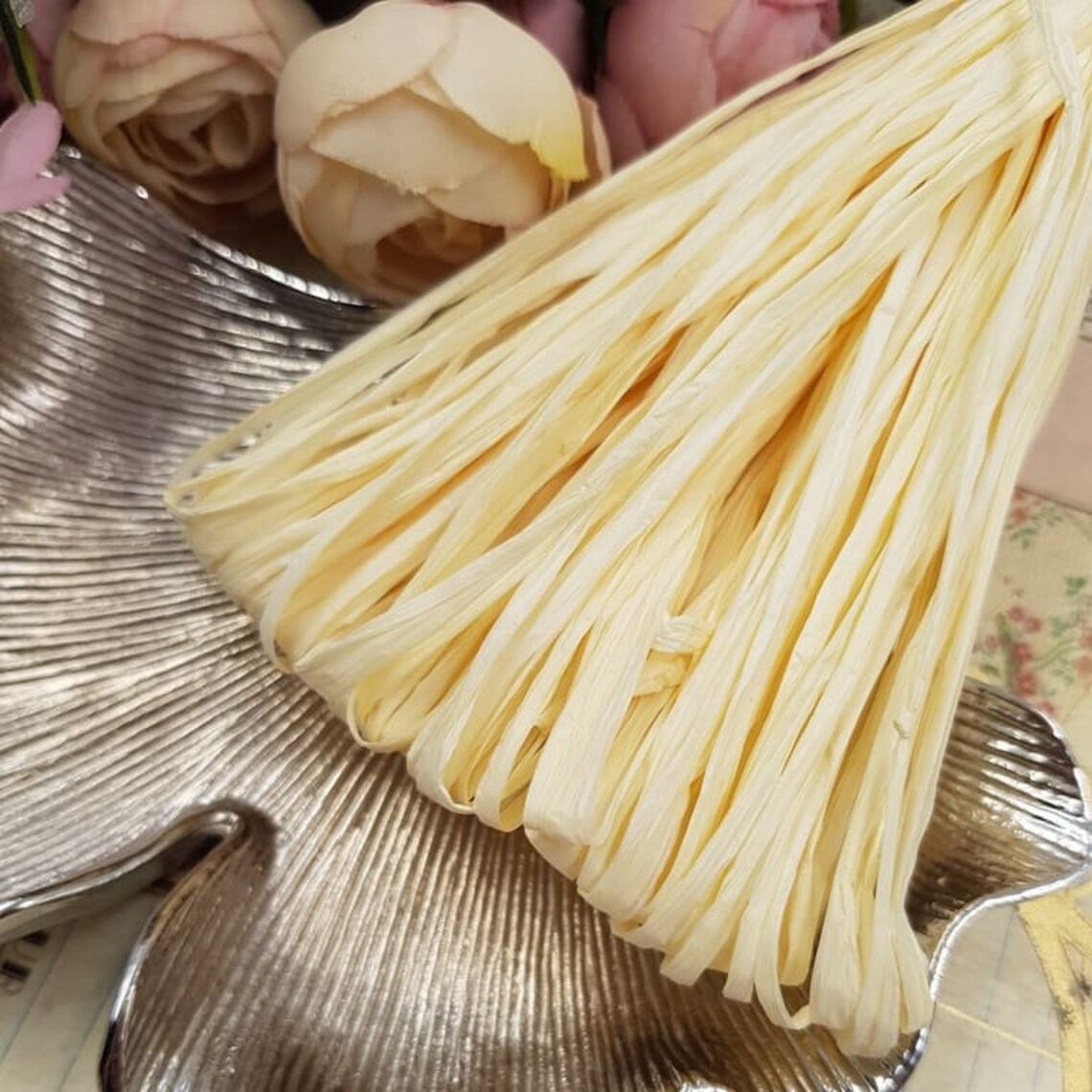 Raffia Matt Finish, Cream Color, 5 Mm Width - Etsy