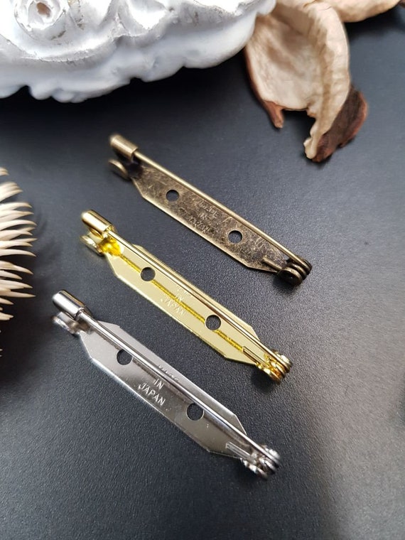 Brooch Pin Brooch Basis 20-35 Mm Simple Lock Brooch Pin | Etsy
