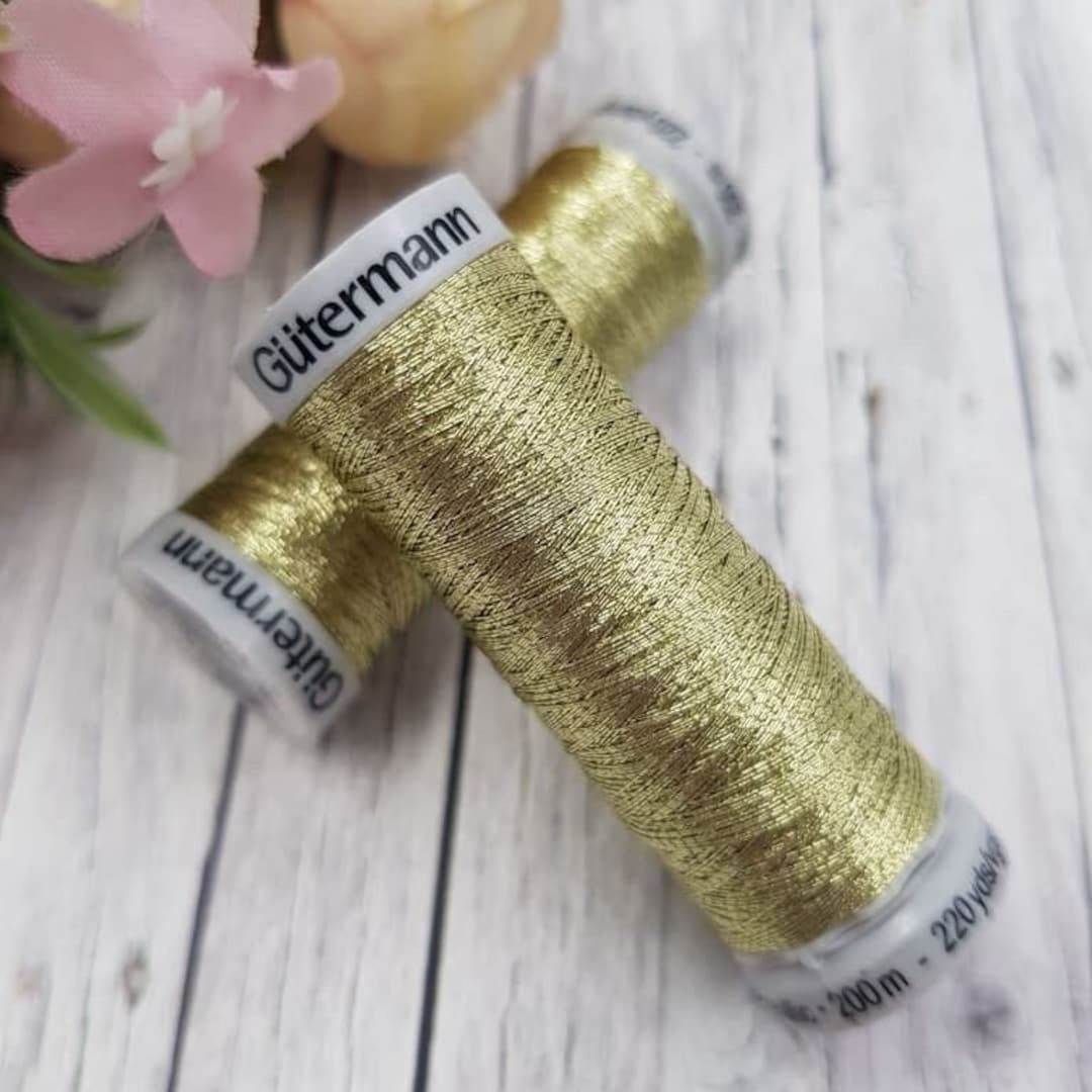 Metallic Thread Gutermann, Color 7003, 200m - Etsy