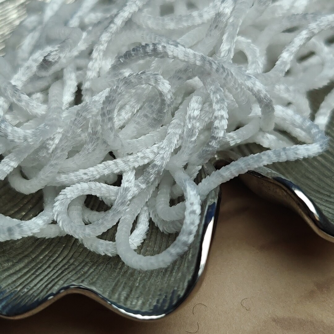 Satin Chenille Thread, White Color, Made in France - Etsy