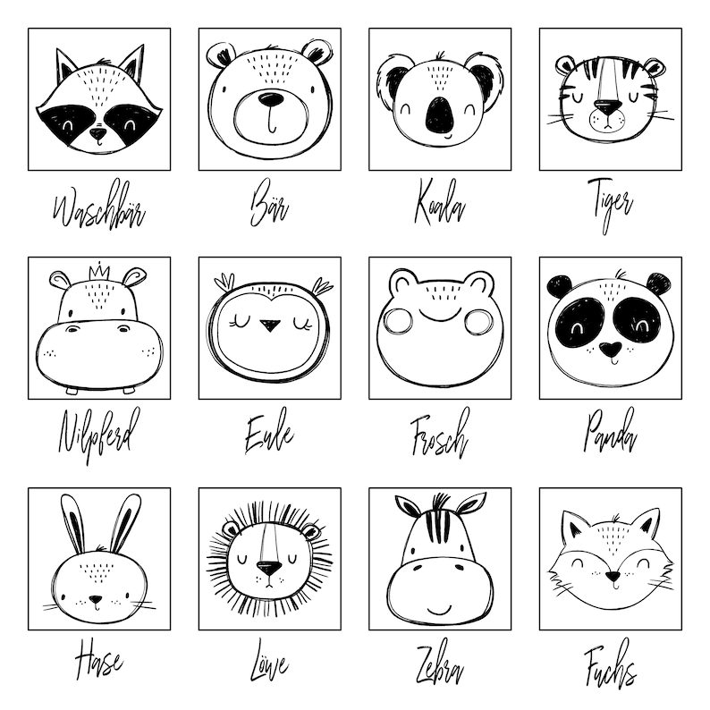 Wooden Sign animals - Etsy