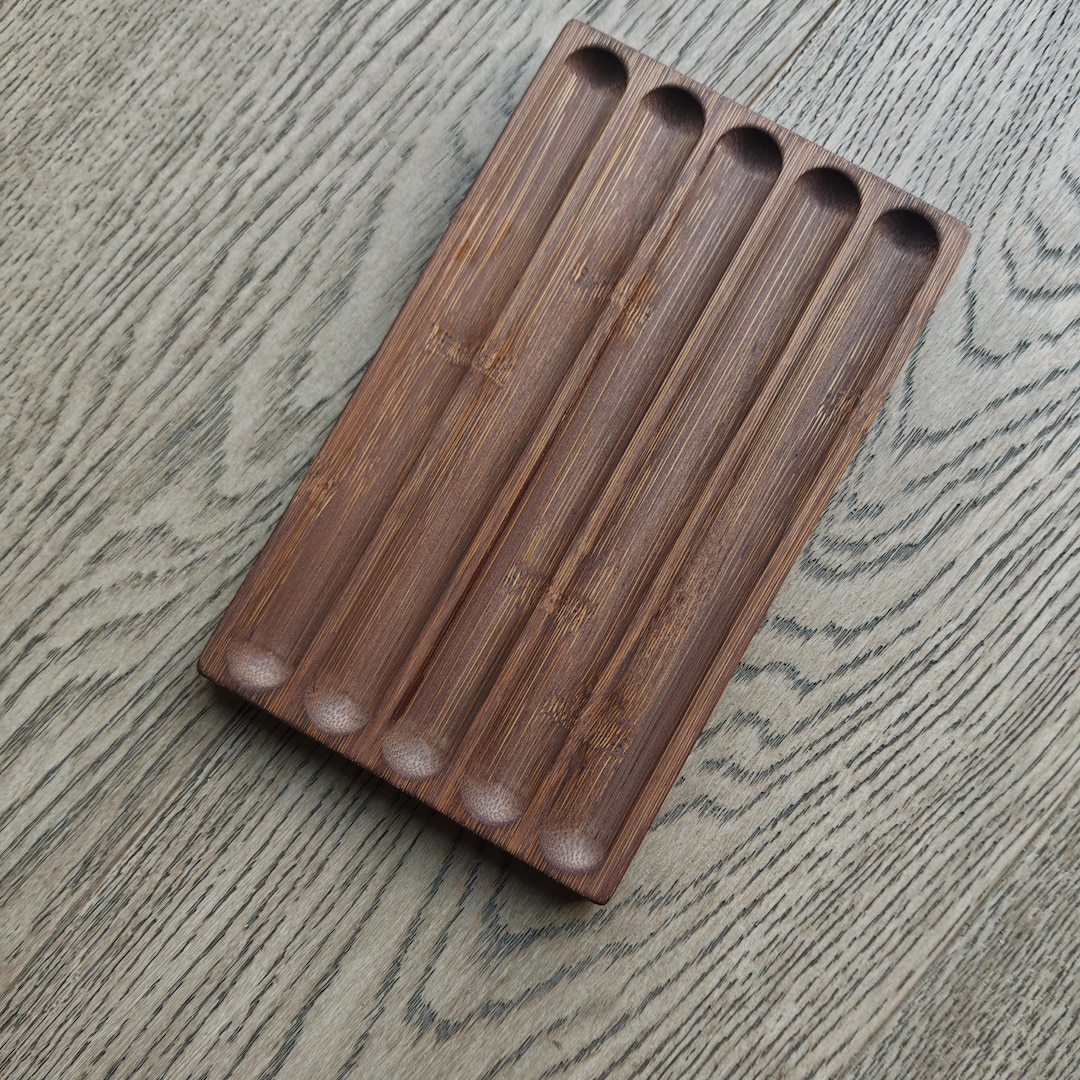 St Penpps 1pcs Dark Brown Simple Design Fountain Pen Tray 5 Slots ...