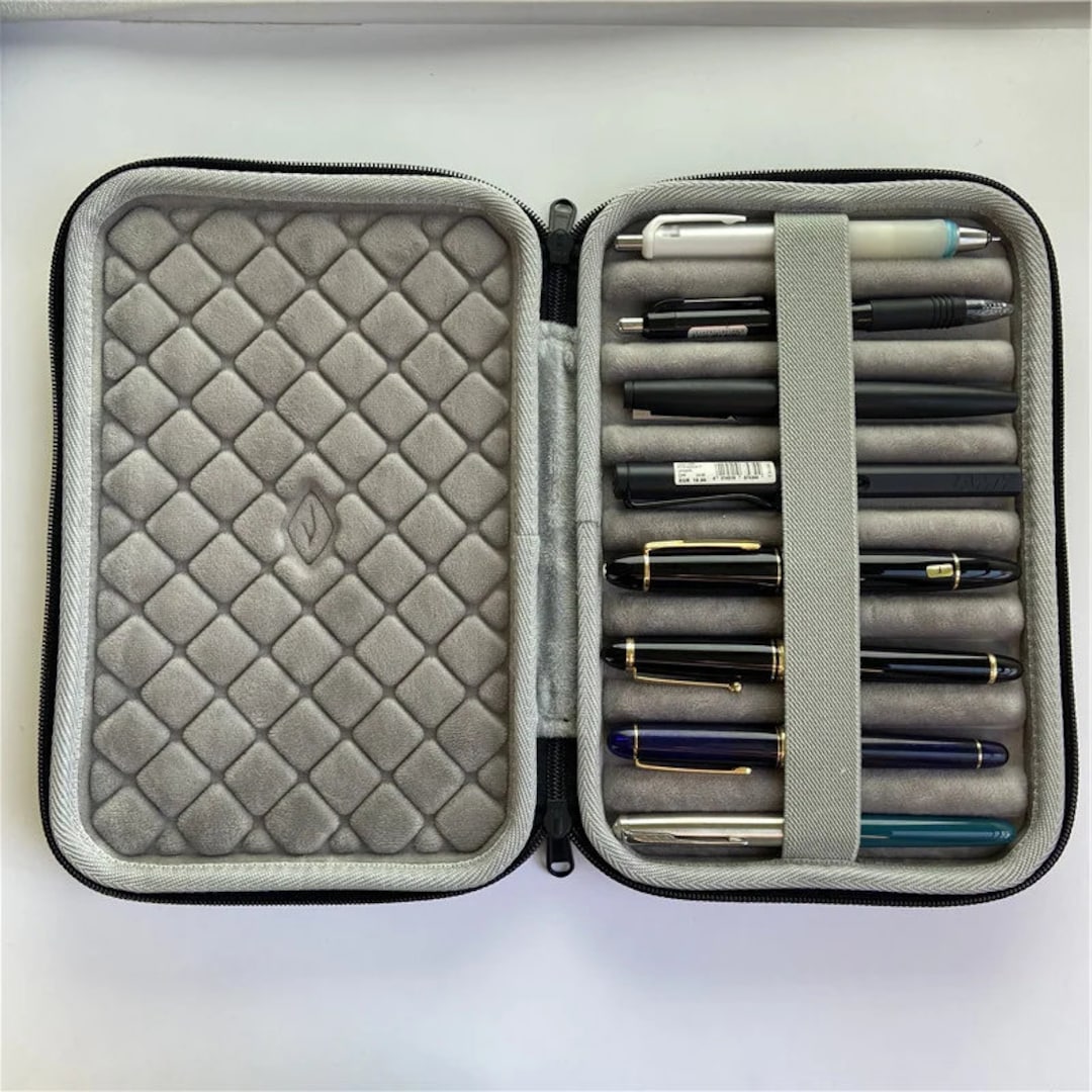 St Penpps 1/2/4/8 Slots Fountain Pen Bag Curtain Storage Hard Case ...