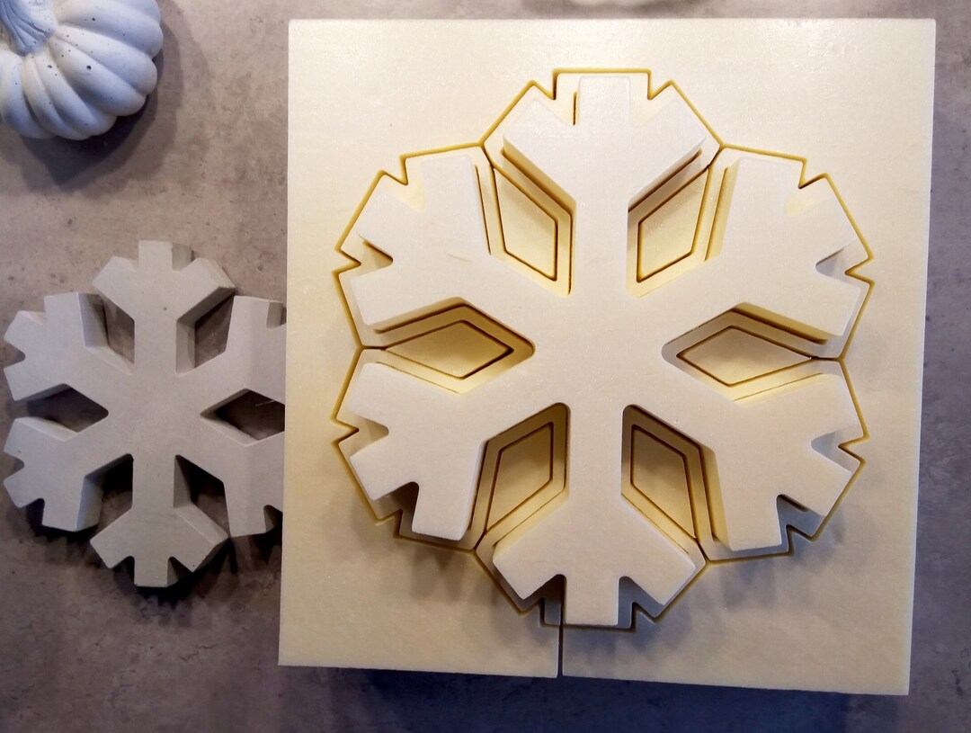 1 to 2 Times Concrete Mould snowflake 30 Cm - Etsy