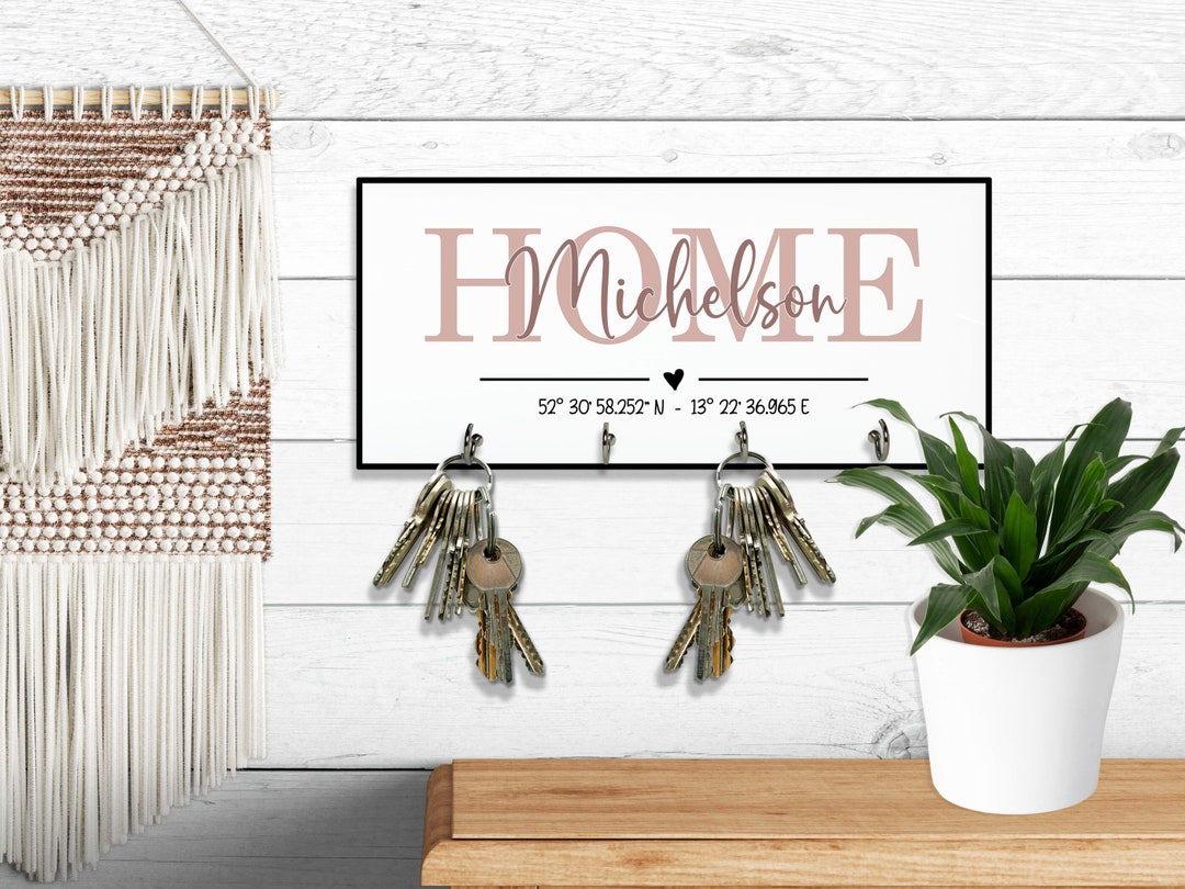 Wooden Key Board MDF Hook Rail Storage Family - Etsy