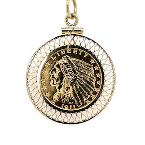 50 Dollar Gold Coin Necklace Etsy
