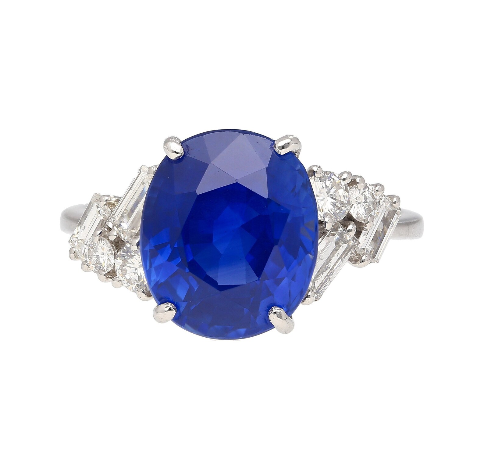 GRS Certified 6.35 Carat Royal Blue Oval Cut Natural Sapphire With ...
