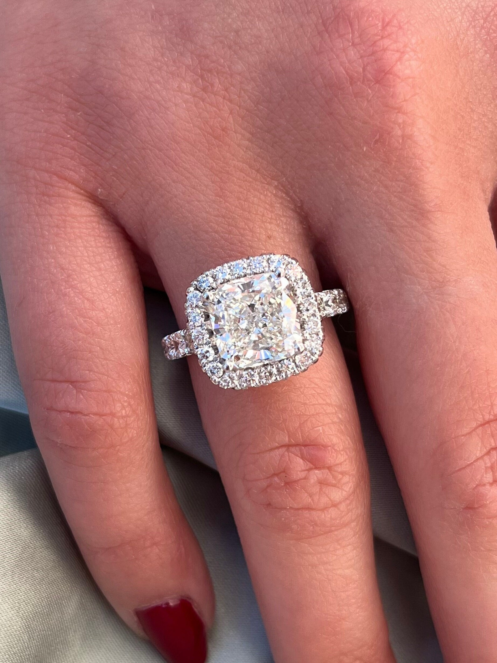 4 Carat H Color VS1 Clarity Cushion Cut Lab Grown CVD Diamond - Etsy