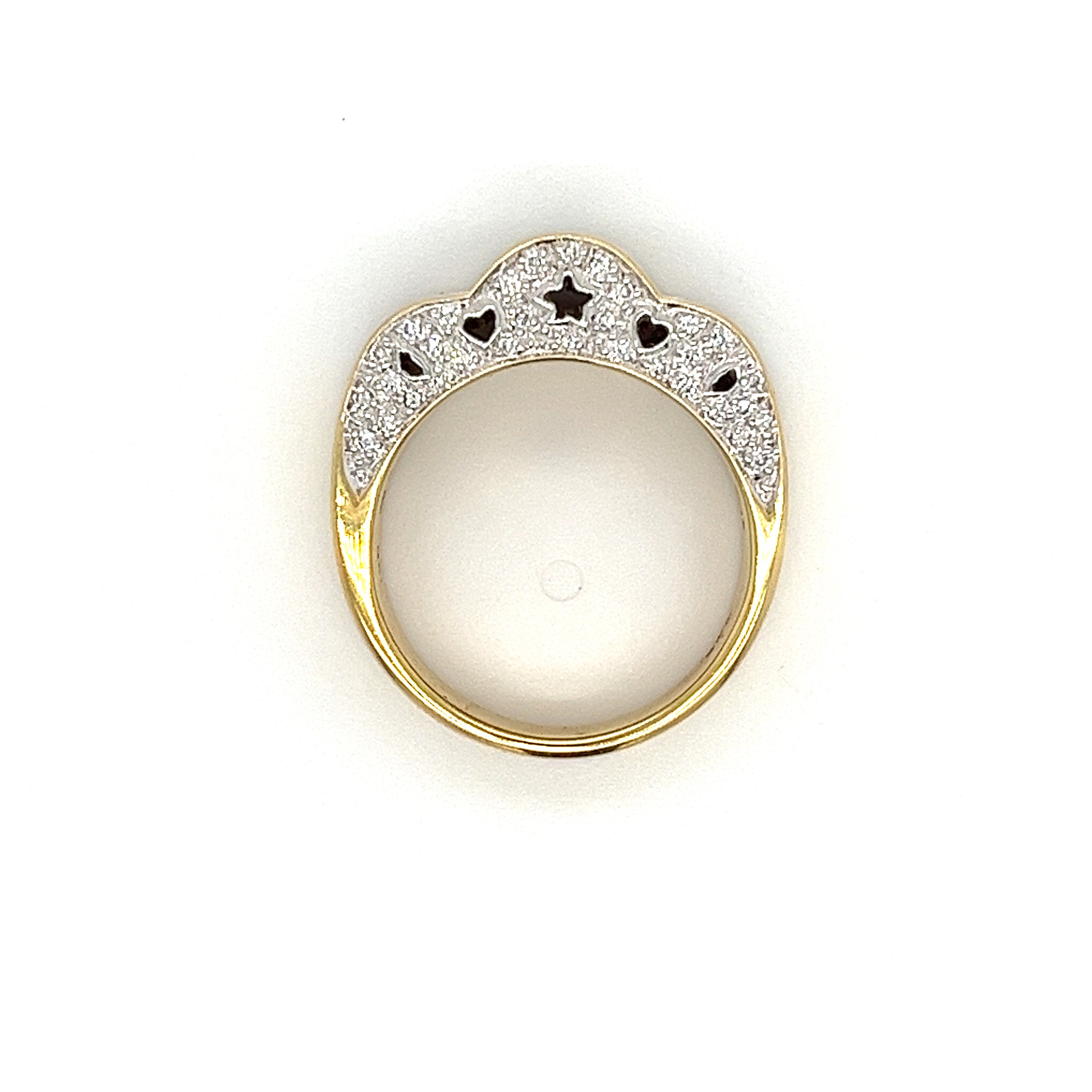 Natural Princess Cut Diamond Star Cluster Ring in 18k Gold, Princess ...
