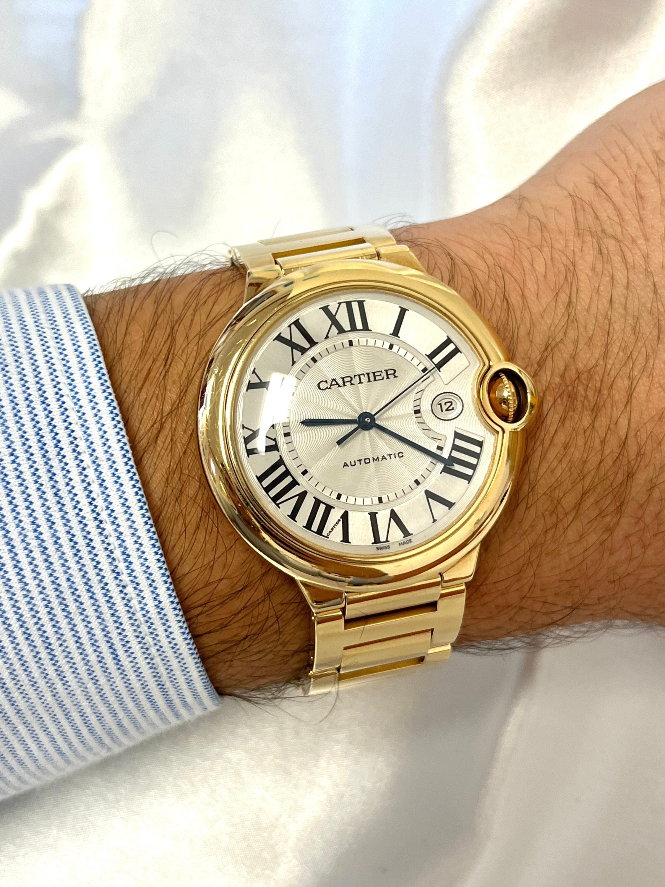 カルティエ ジャンボ バロン ブルー 42 mm 18K イエローゴールド カルティエ ジャンボ バロン ブルー 42 mm 18K イエローゴールド