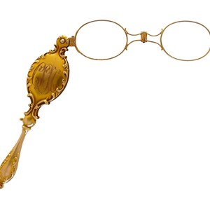 Vintage Retro Era Lorgnette Glasses With 14K Yellow Gold Case - Etsy