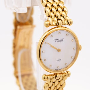 Vintage Van Cleef and Arpels 18K Gold Mother of Pearl and Diamond ...