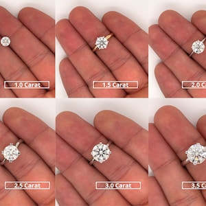 IGI Certified 1-4 Carat Round Cut CVD Lab Grown Diamond Engagement Ring ...