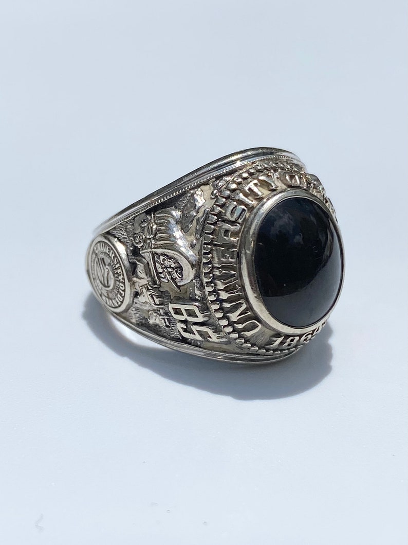 1985 Vintage Mens Jostens College Rings 10k Gold Mens Jostens - Etsy