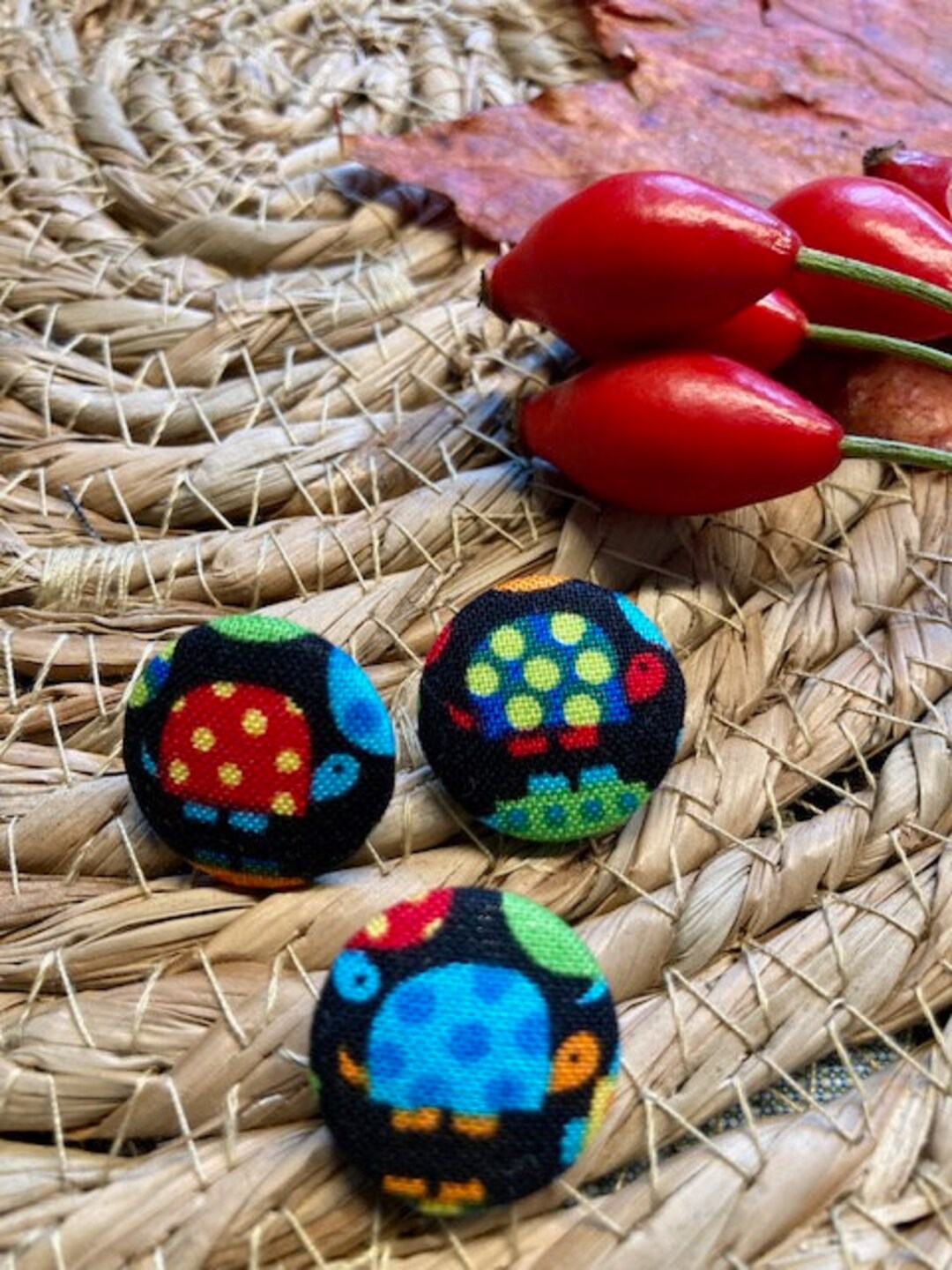 Fabric Button Turtle Turtles 20.5 or 28 Mm Button... Fabric Covered ...