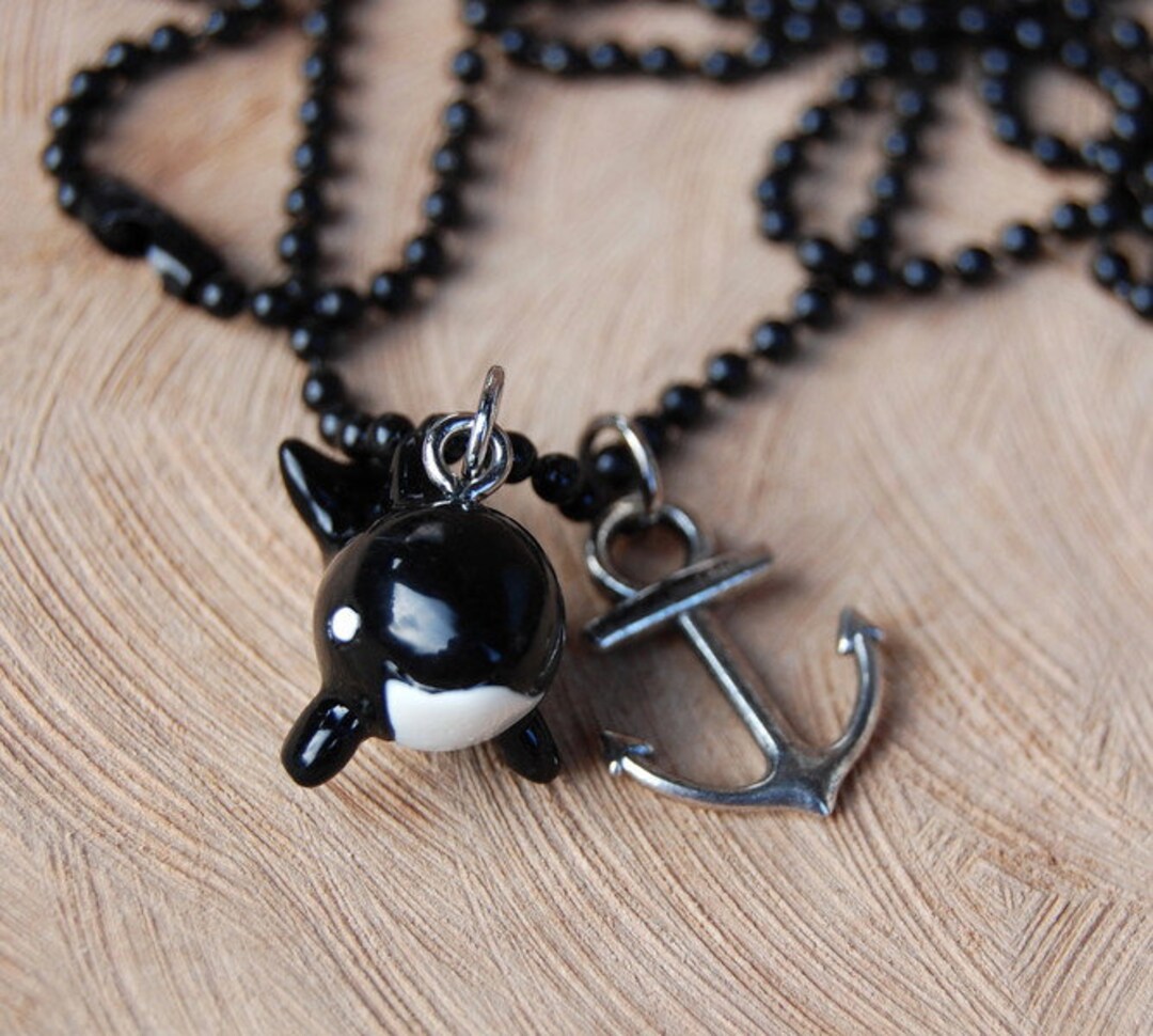 Ball Chain Orca Whale Chain Anchor Whale Ballchain - Etsy