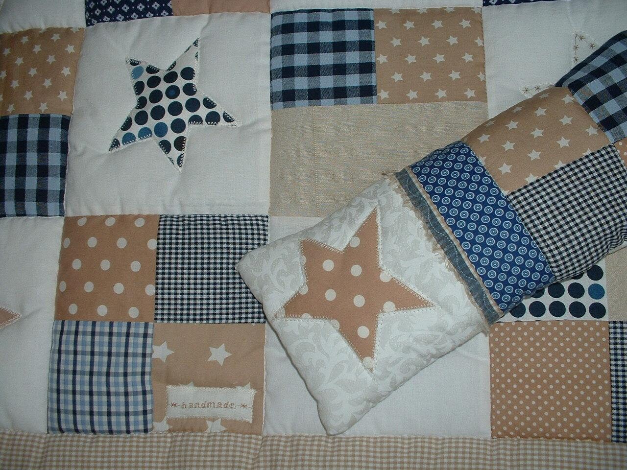 Krabbeldecke mit Namen, Babydecke Kissen, Krabbeldecke mit Namen Jannis Patchworkdecke ...