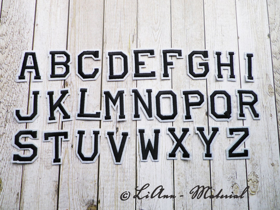 Stickerei-buchstaben Zum Aufbügeln A-Z, Set Oder Einzeln - Etsy