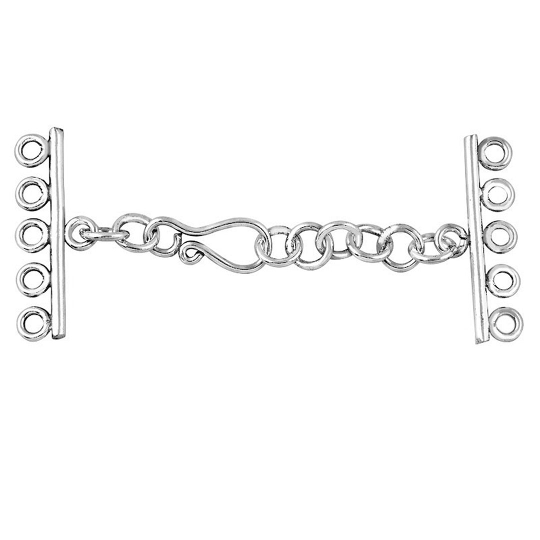 Sterling Silver Multi Strand Clasp With 5 Holes 32MM - Etsy