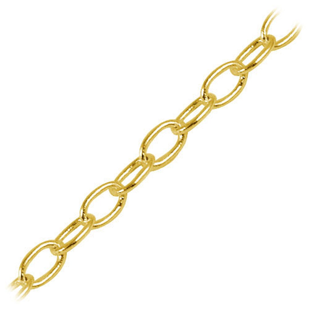 1FT Gold Overlay Chain by the Foot-3.5mm - Etsy