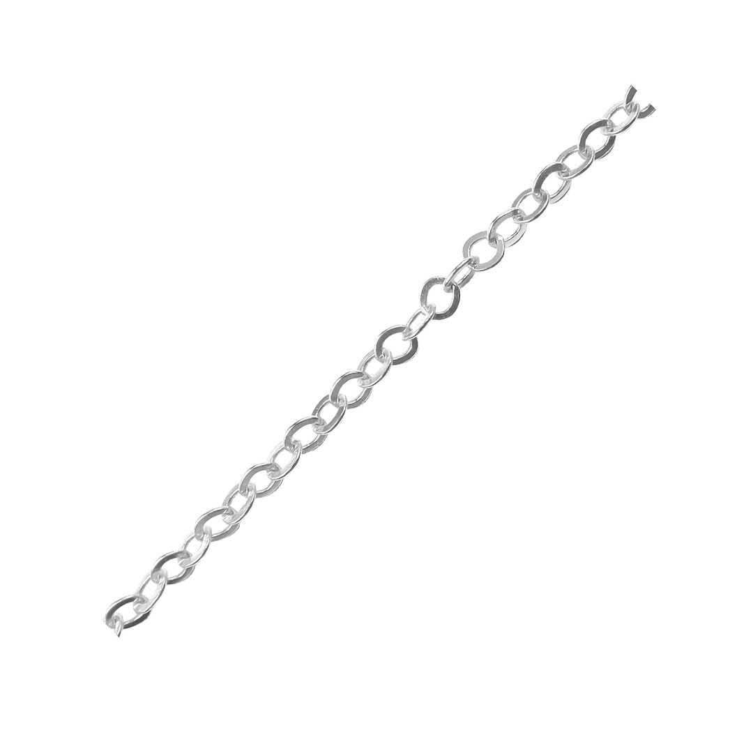 1FT Silver Overlay Chain by the Foot 5MM - Etsy
