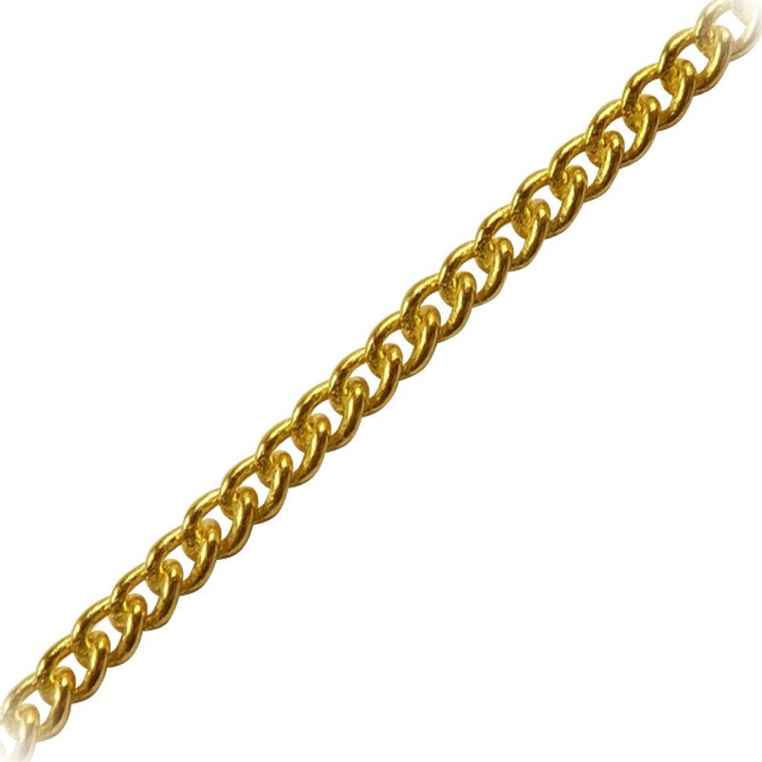 1FT Gold Overlay Chain by the Foot-2mm - Etsy