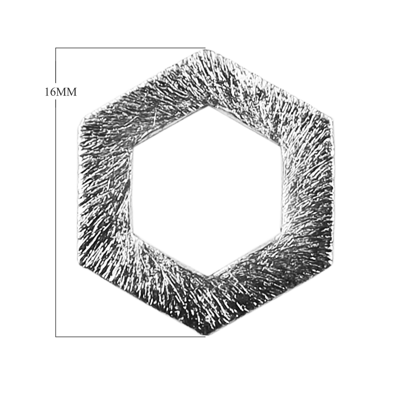 Silver Overlay Hexagon Shape Chip Bead 16MM - Etsy