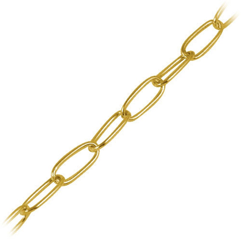 1FT Gold Overlay Chain by the Foot-5.2mm - Etsy UK