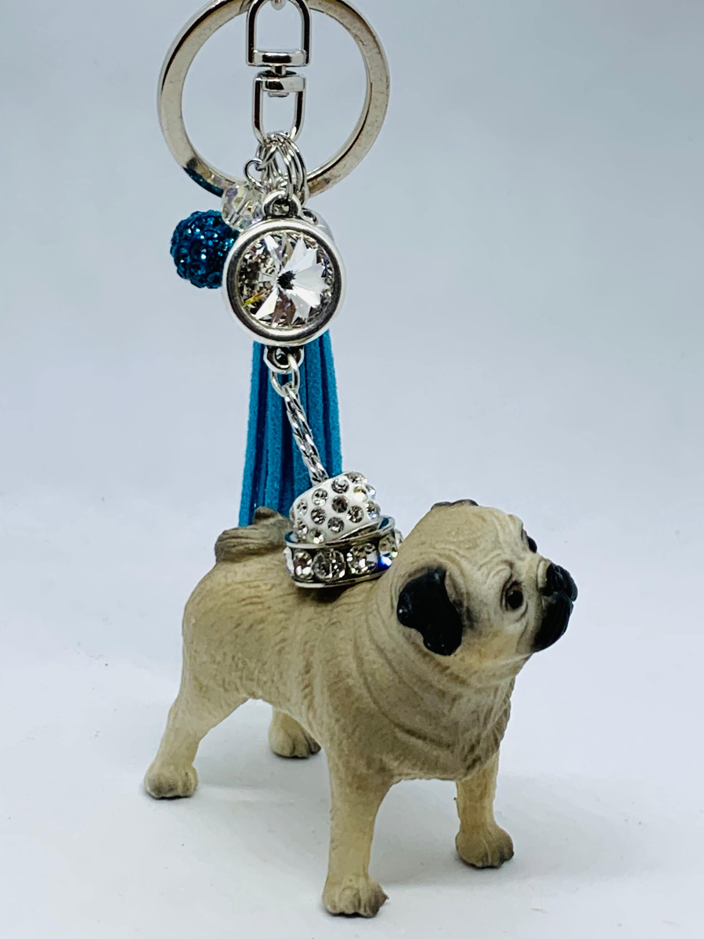 Pocket-tree Pug Swarovski Crystal and Suede Tassel - Etsy UK