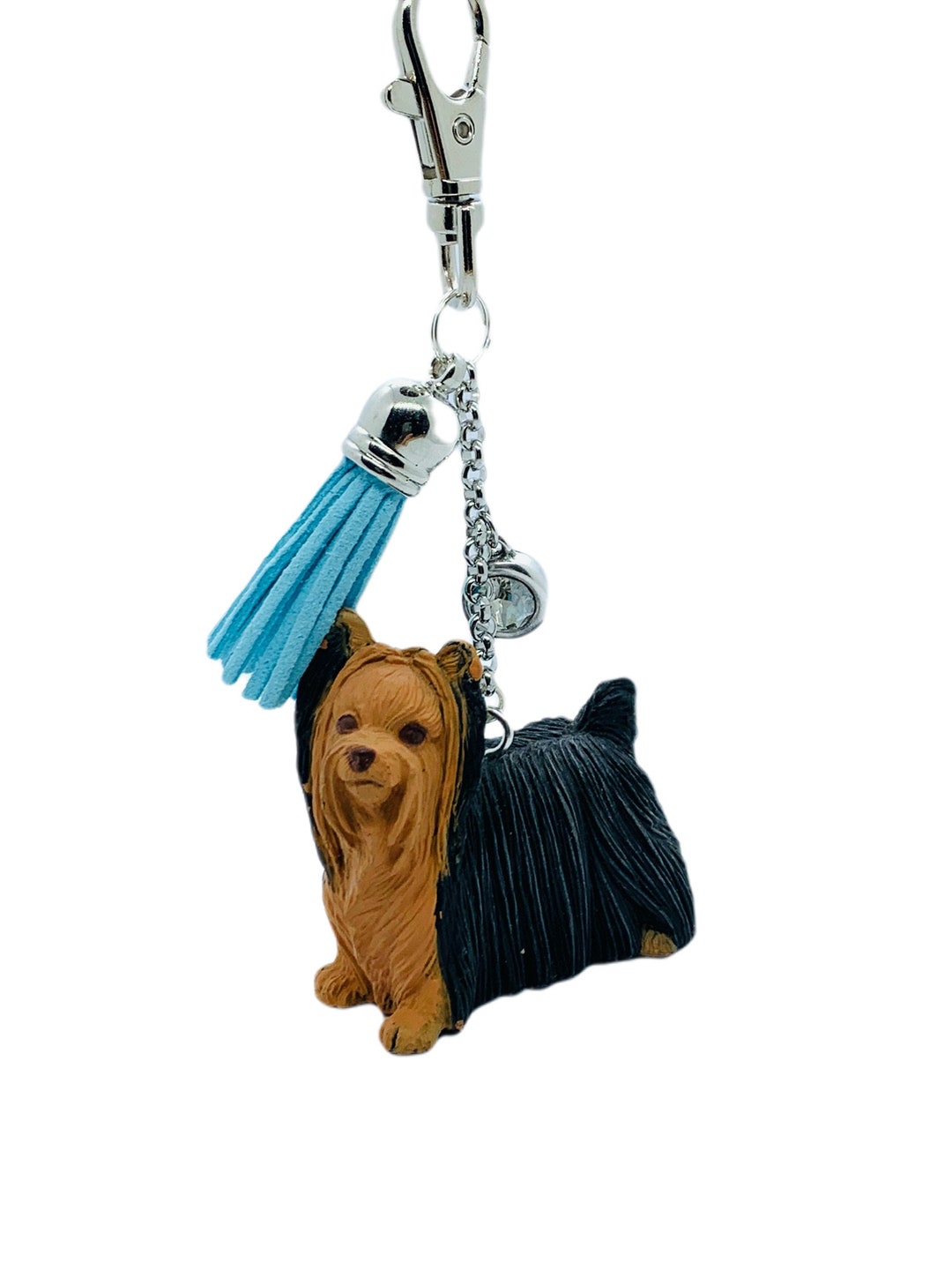 Keychain Yorkshire Terrier With Swarovski Crystal - Etsy