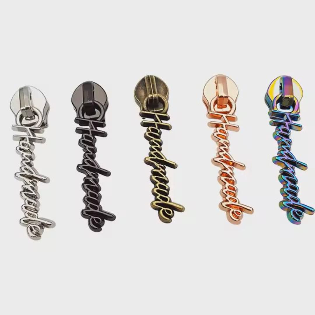 Cursive Handmade Zipper Pull, #5 Nylon Zipper Pull, Handmade Zipper ...