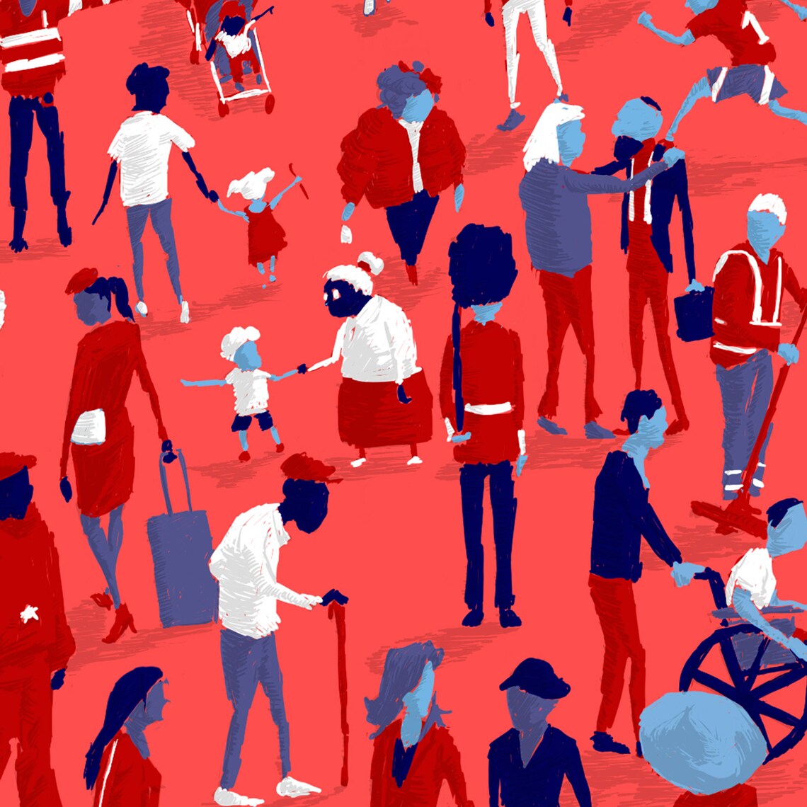 Multi cultural poster world people theme metropolis | Etsy