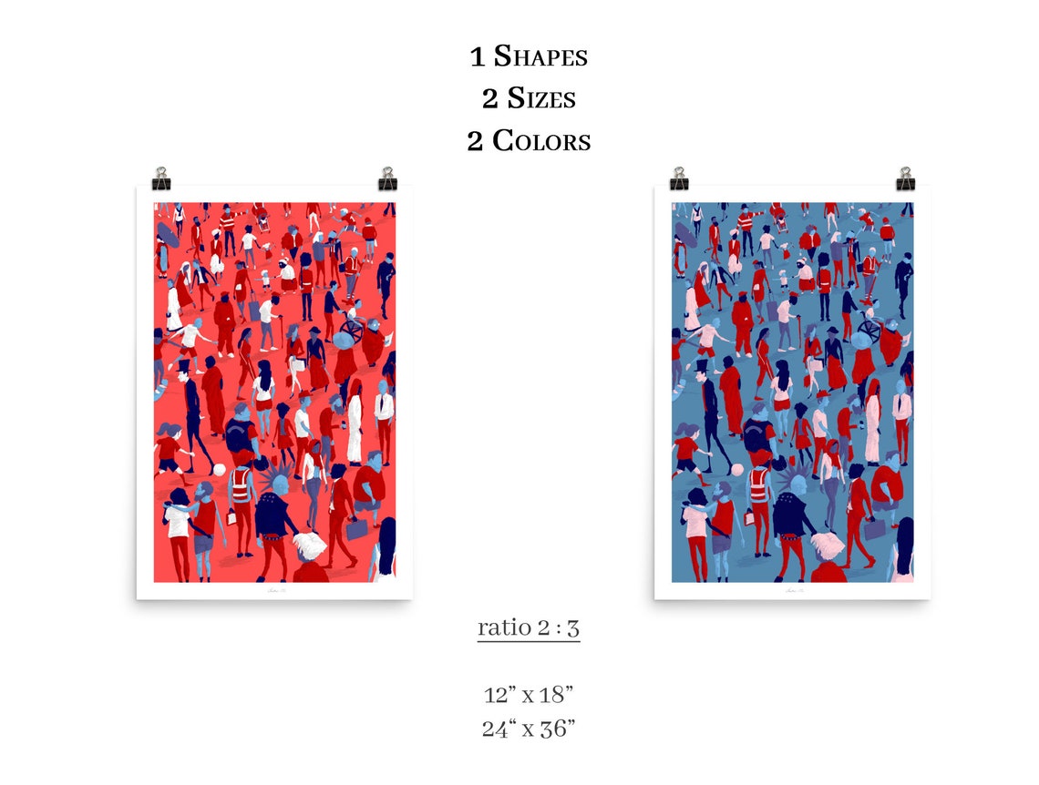 Multi cultural poster world people theme metropolis | Etsy