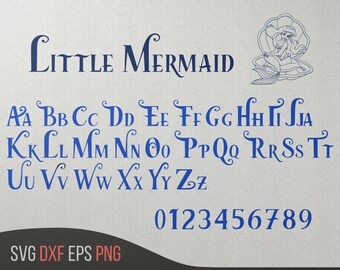 Little mermaid font | Etsy