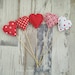 Heart on a Stick Fabric Heart Decorations Table Decor Heart Topper ...