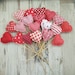 Heart on a Stick Fabric Heart Decorations Table Decor Heart Topper ...