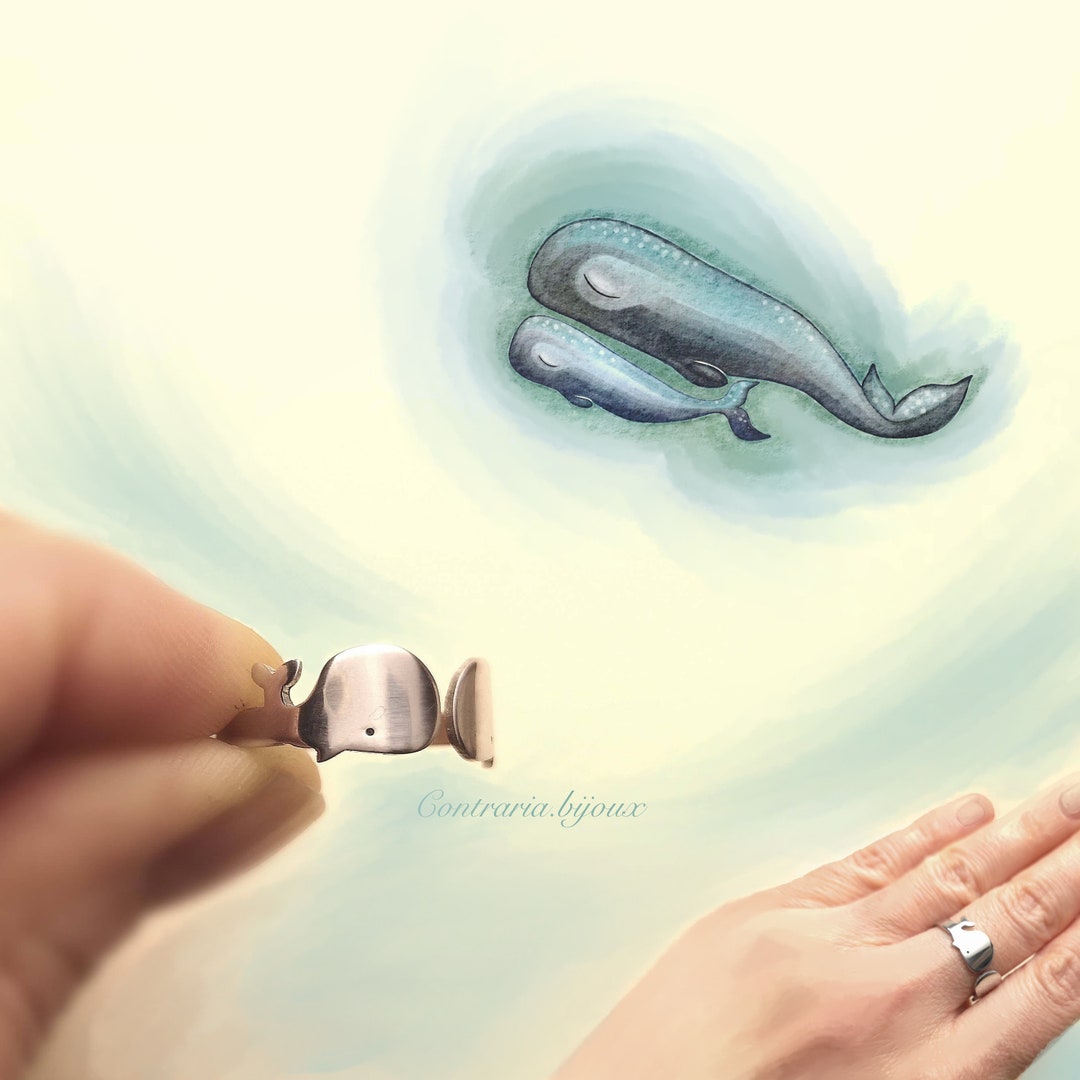 Whale Ring, Whale Couple Ring, Whales in Love, Whale Jewelry, Whale ...