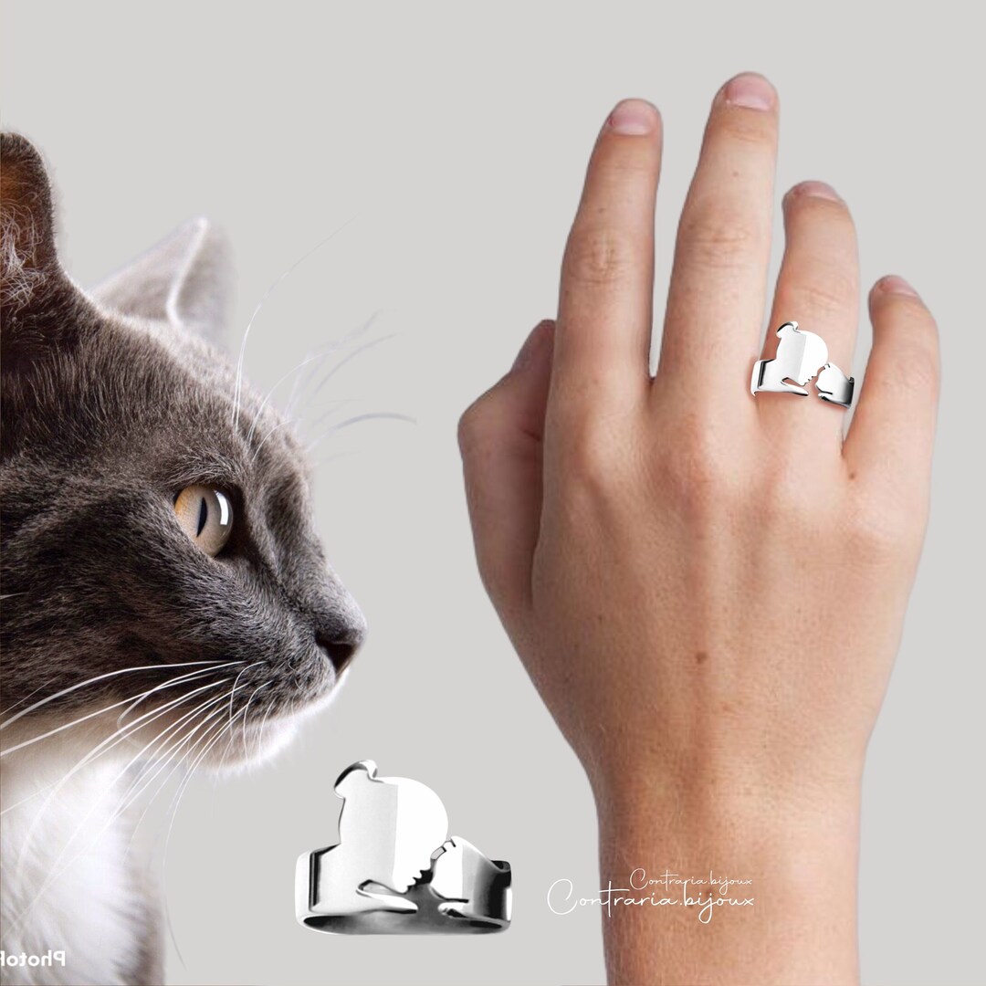Cat and Girl Ring - Etsy