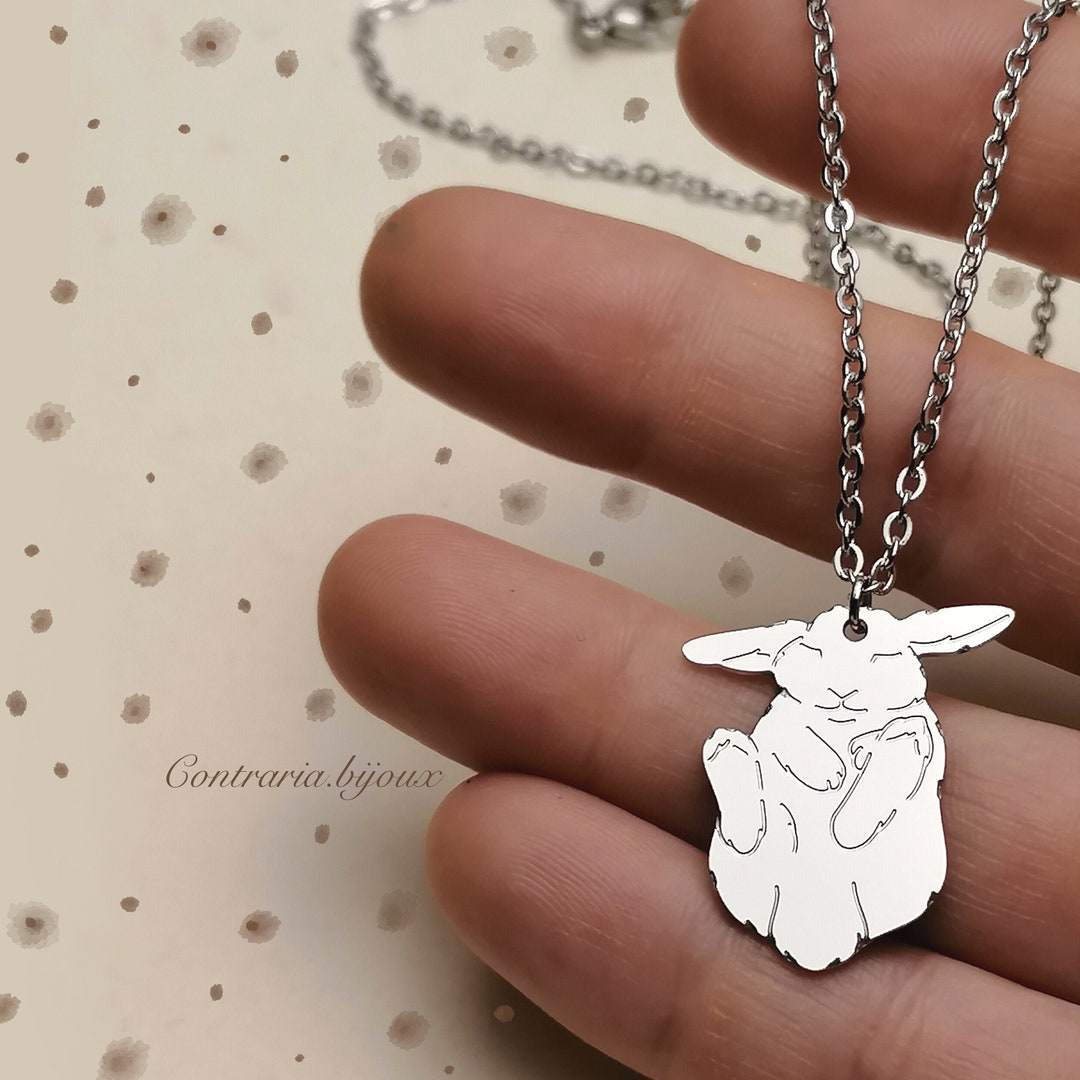 Lying Aries Rabbit Necklace - Etsy