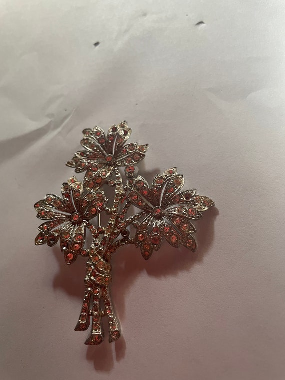 silver antique brooch - Gem