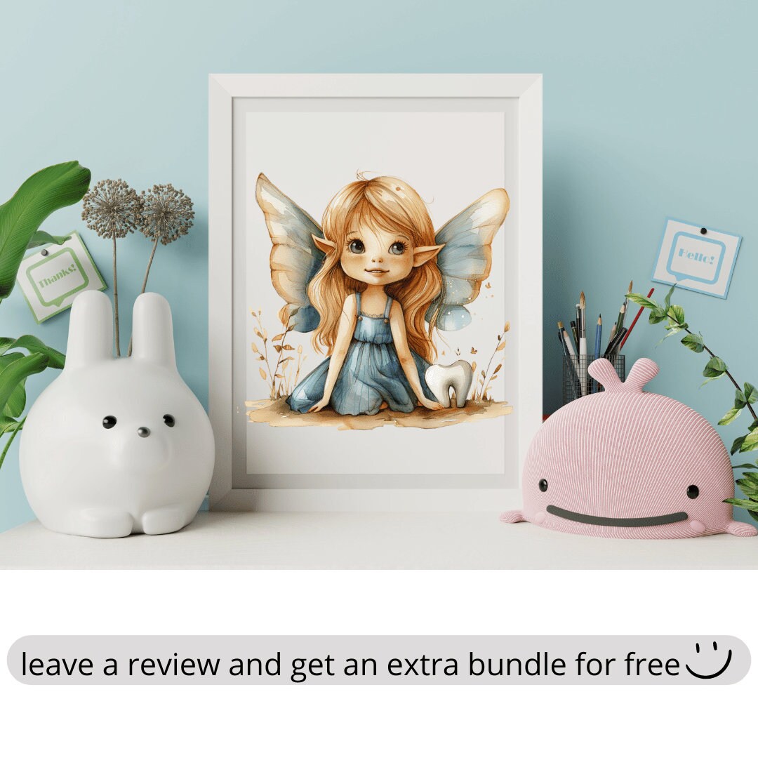 Tooth Fairy Clipart, Fairy PNG Instant Download, Cute Tooth Fairy, Cute ...