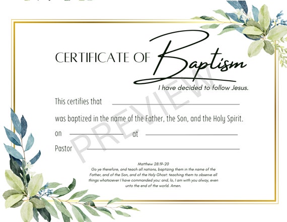 Lds Baptism Clip Art Certificate