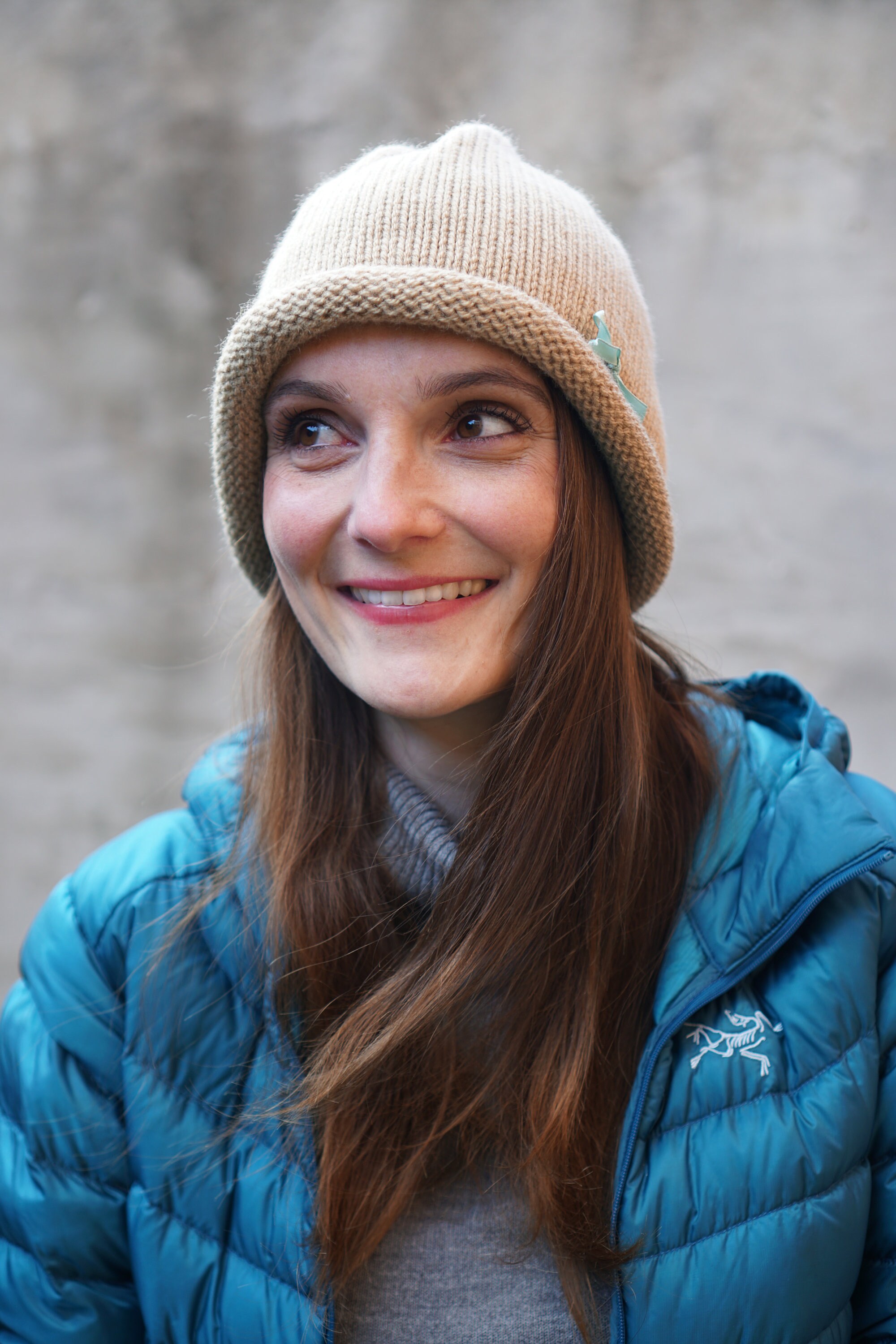 Beige Rolled Edge Hat With Bow, Knitted Hat - Etsy