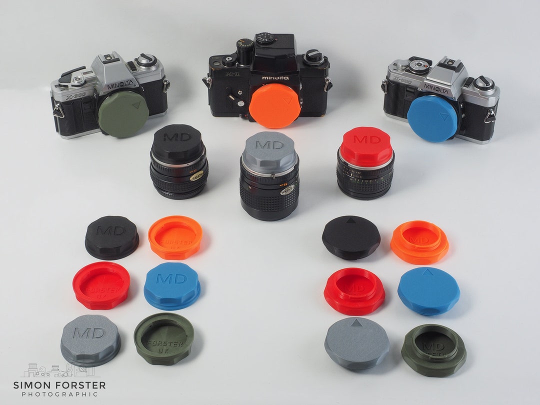 Minolta MD (SR and Mc) Mount Rear Lens Caps & Body Caps by Forster UK ...