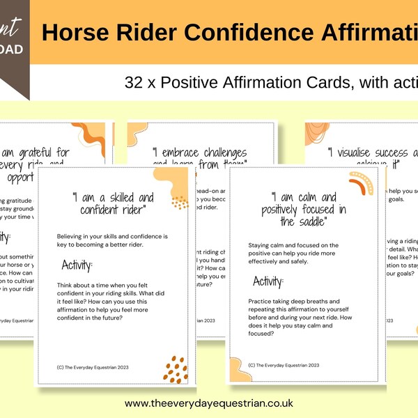 Horse Flash Cards - Etsy