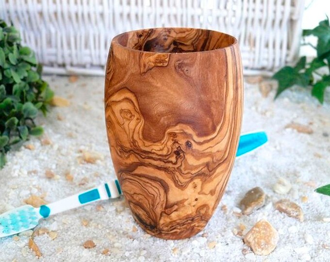 Olive Wood, Cup - Etsy