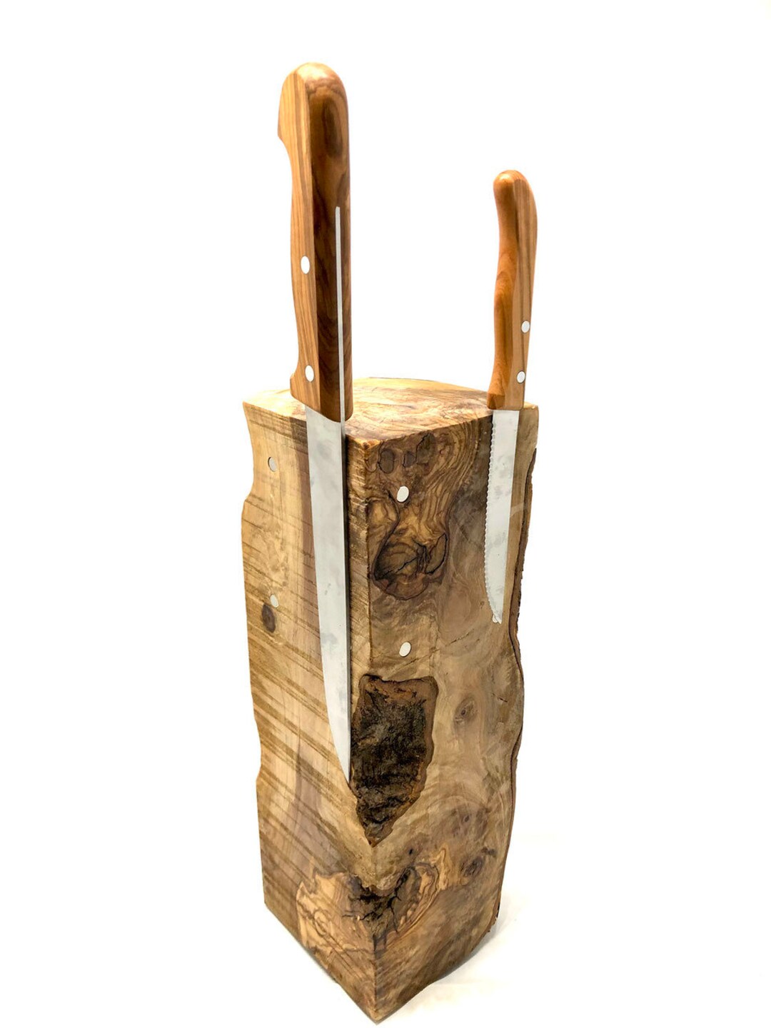 UNIKAT Rustic Knife Block l'obelisque Rustique - Etsy