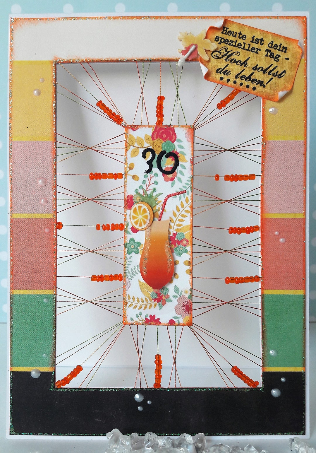 Trapeze Card for the 30th Birthday - Etsy